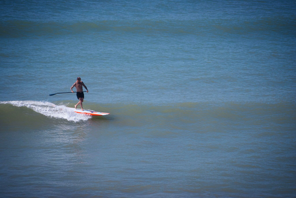 SUP longboard surfing with Freshwater Bay Paddleboard Co’s Classic.